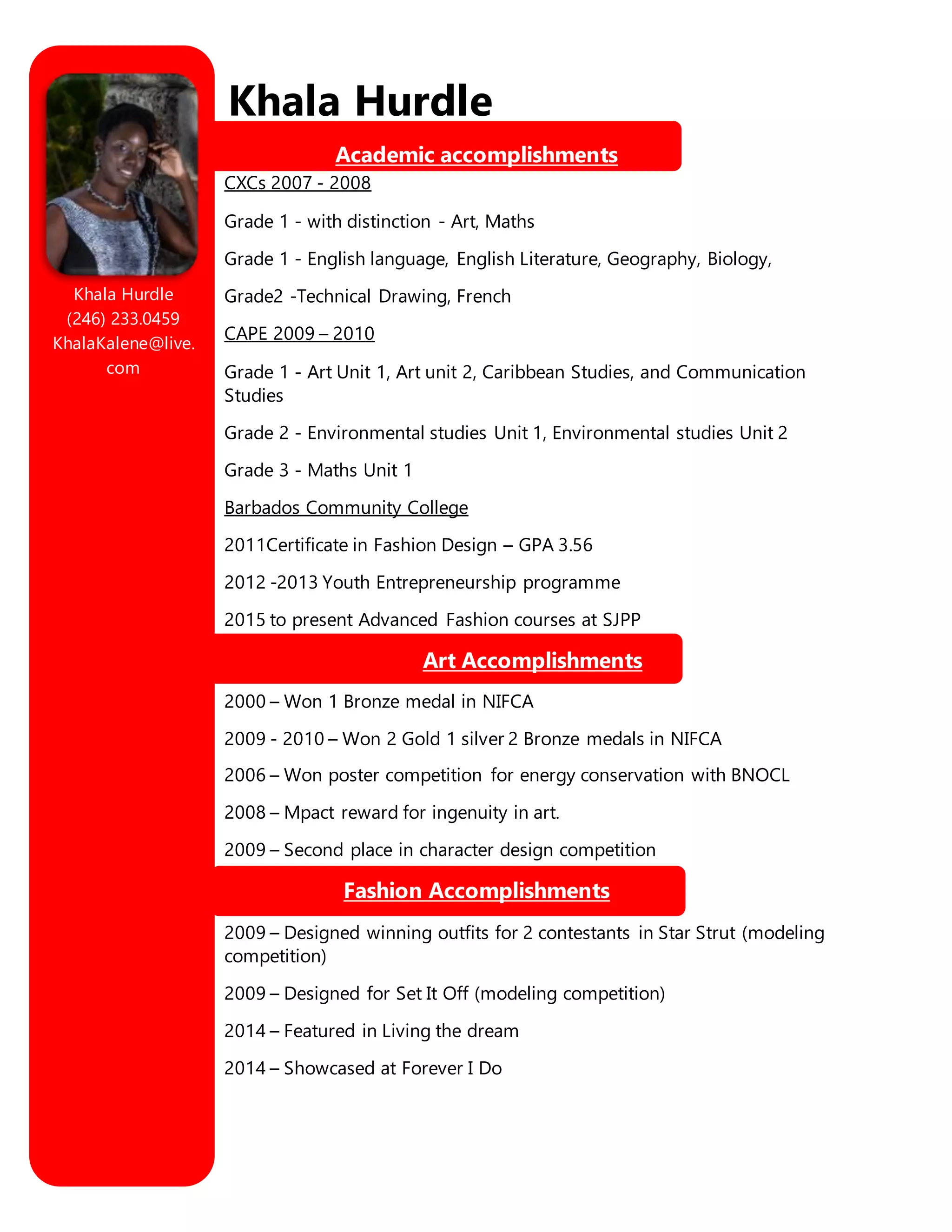 Khala Hurdle Curriculum Vitae | PDF