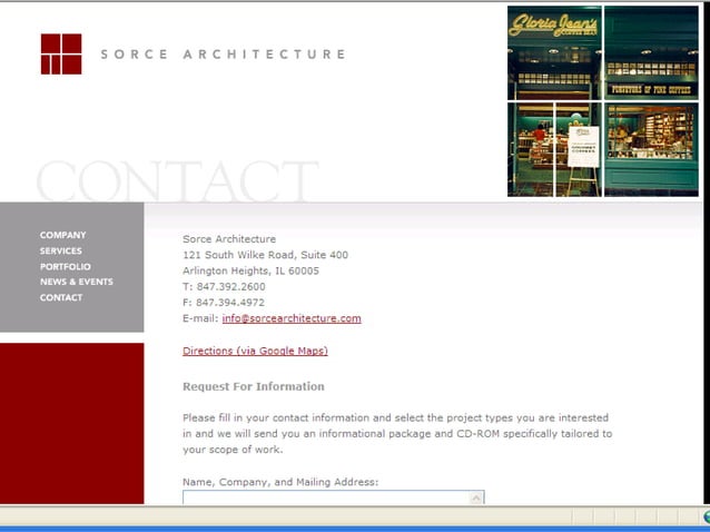 Sorce Architecture Web Site - main pages | PDF