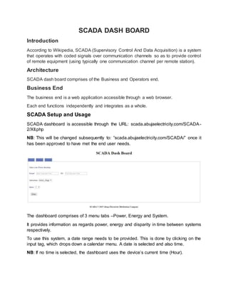 SCADA Documentation | DOCX