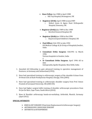 CV - Dr. Raju Vaishya | DOC