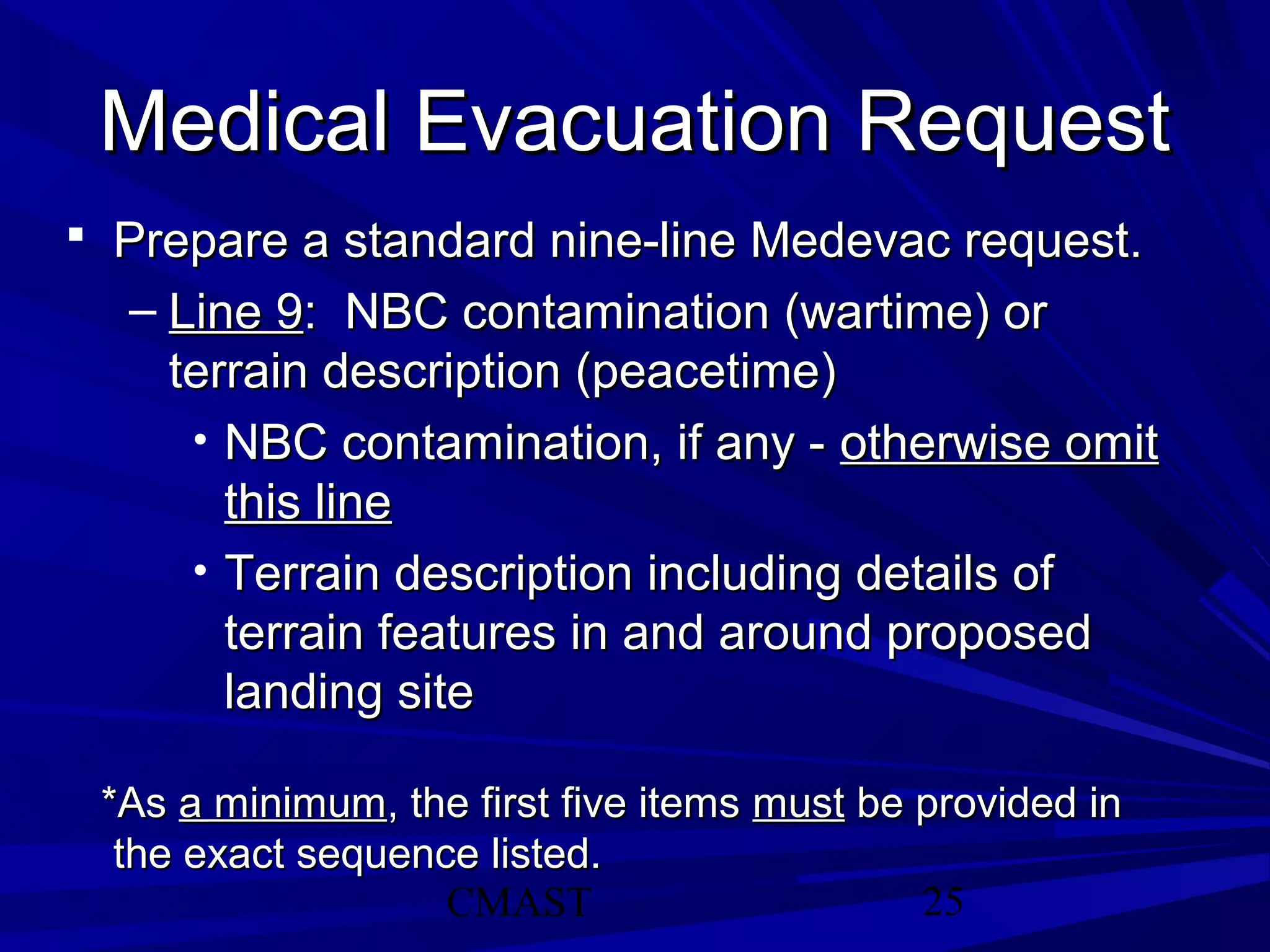 C191 w8tc cmast casualty triage | PPS