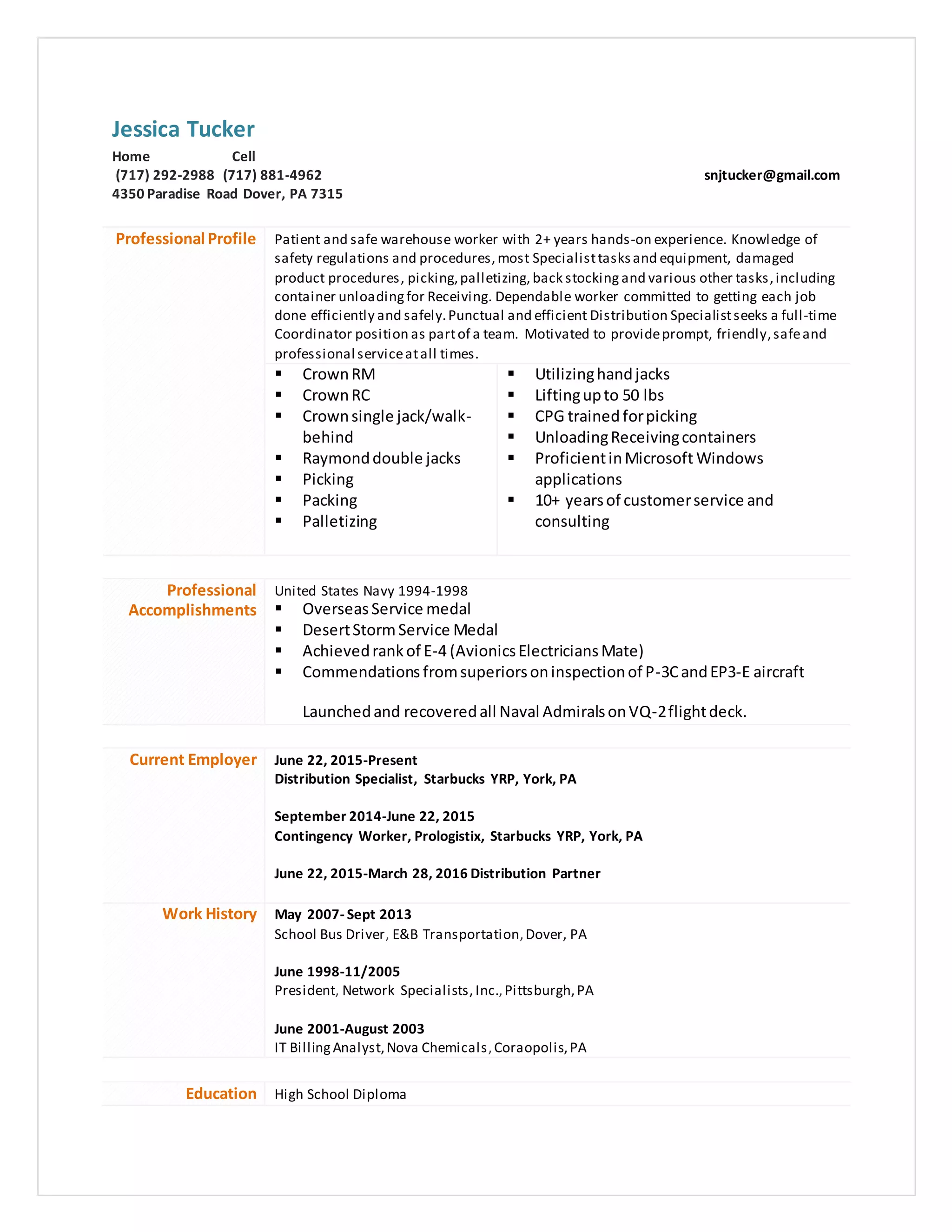 Jessica Tucker resume | DOCX
