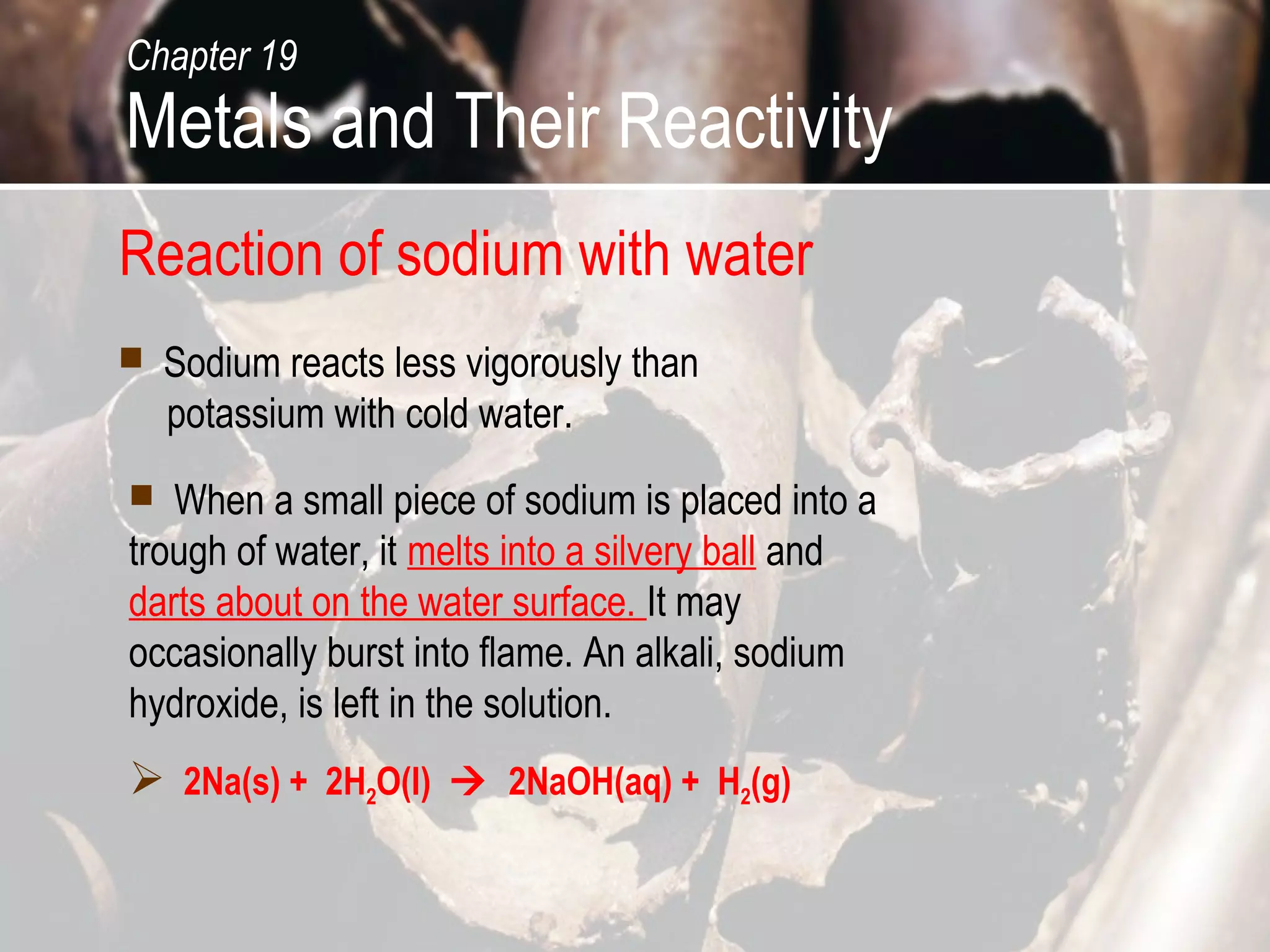 C19 metals and their reactivity | PPT