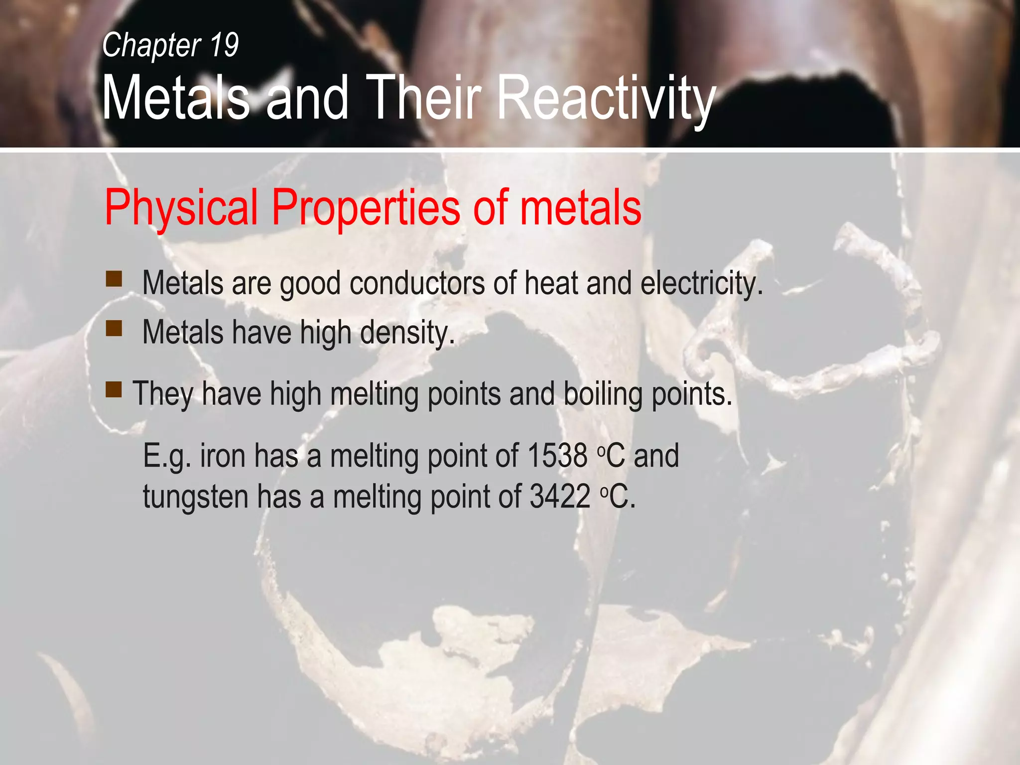 C19 metals and their reactivity | PPT