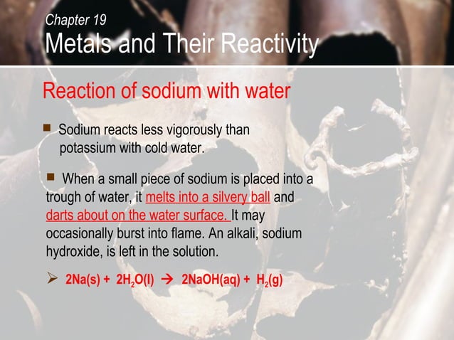 C19 metals and their reactivity | PPT