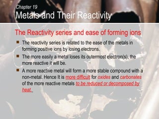 C19 metals and their reactivity | PPT