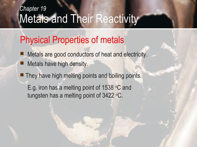 C19 metals and their reactivity | PPT