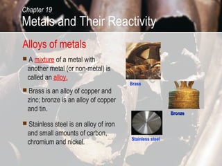 C19 metals and their reactivity | PPT