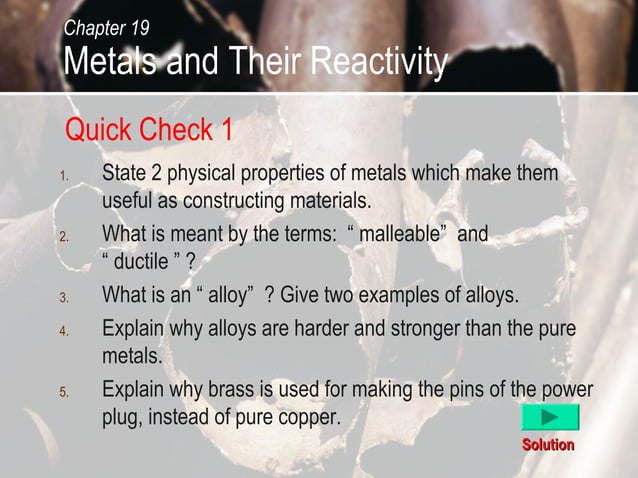 C19 metals and their reactivity | PPT