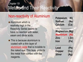 Metals and their Reactivity | PPT