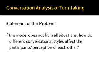 Conversation Analysis presentation | PPT