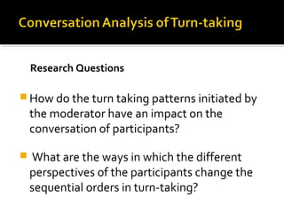 Conversation Analysis presentation | PPT