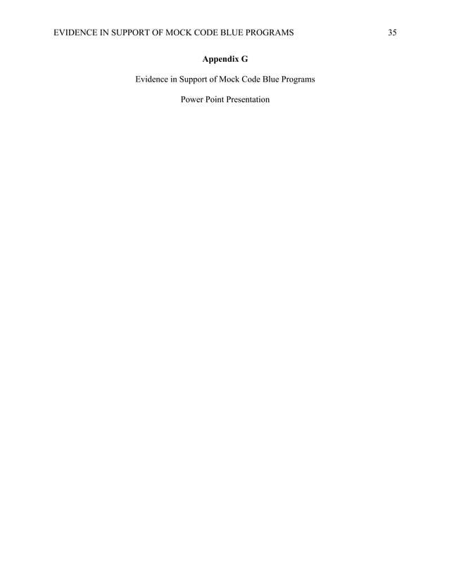 Evidence in Support of Mock Code Blue Programs | PDF | Heart and ...