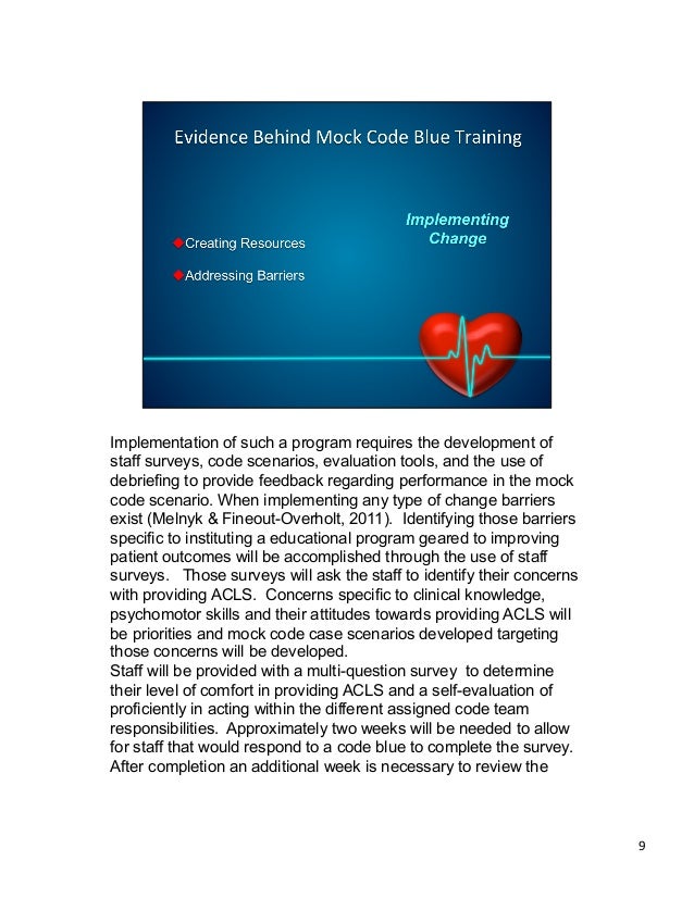 Evidence in Support of Mock Code Blue Programs