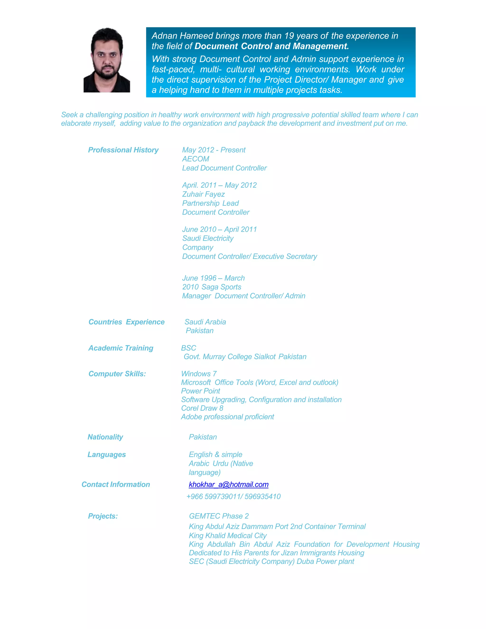 Adnan CV _ 20161209 | PDF