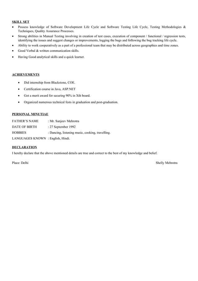 Resume-Shelly Mehrotra | DOC