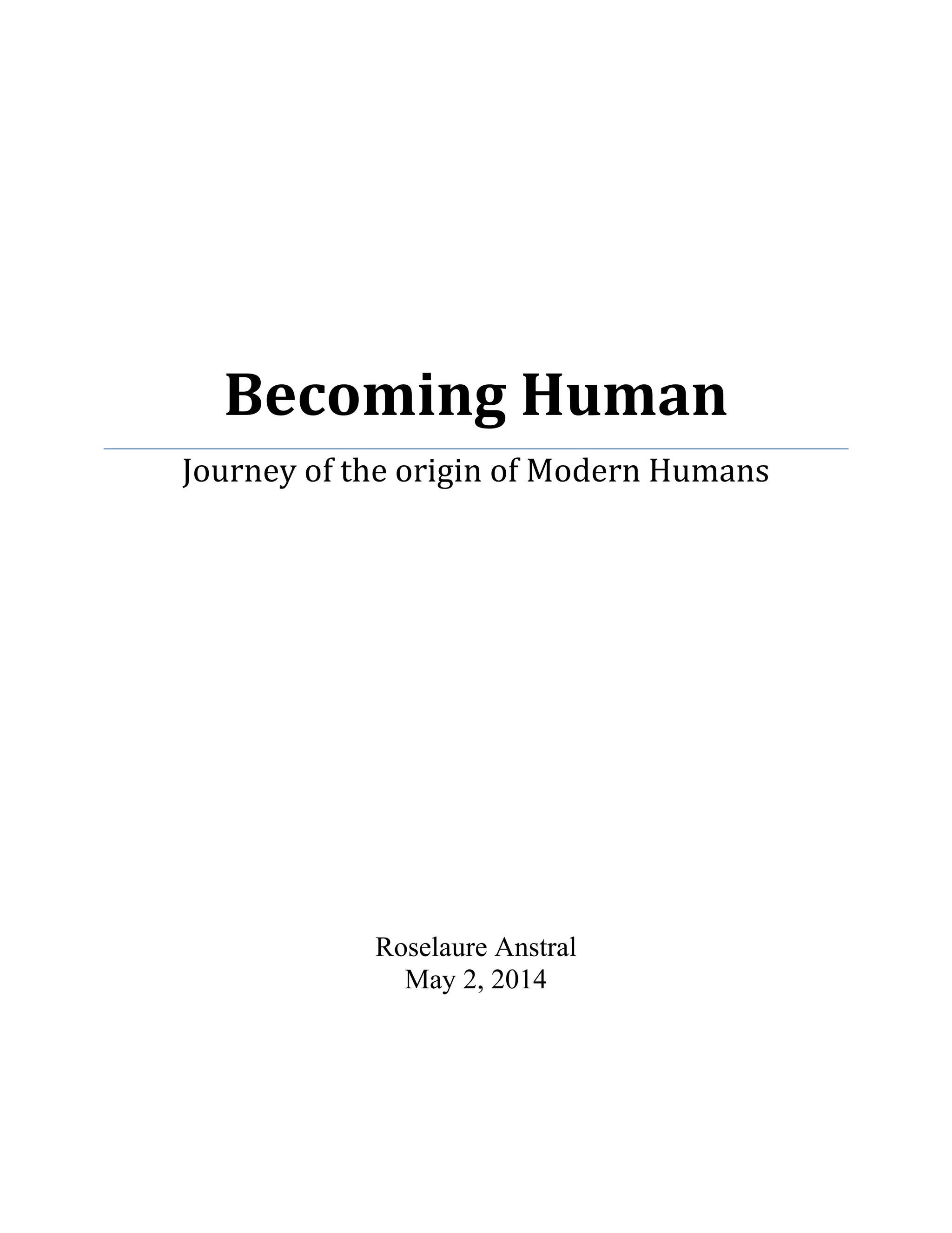 Becoming Human | PDF