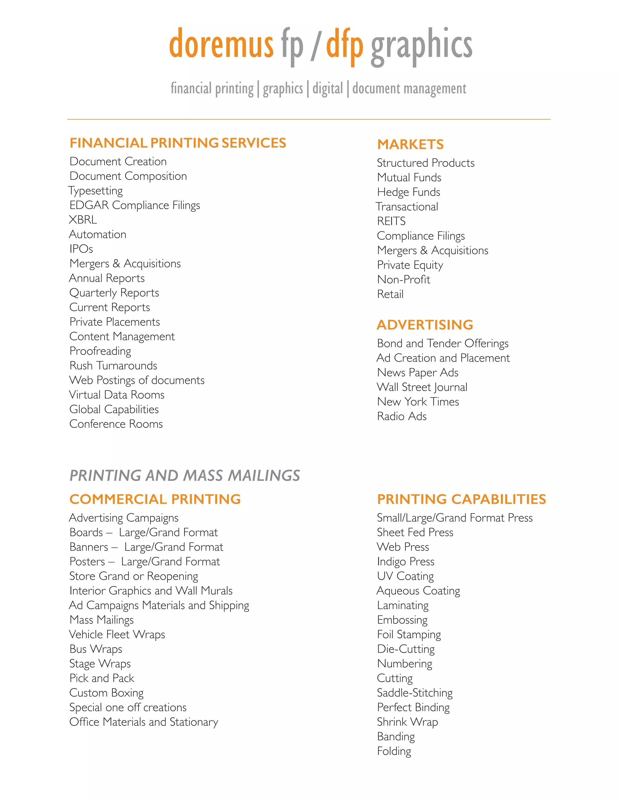 DFP SERVICES | PDF | Business Accounting & Finance | Business