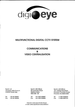 DigiEye Multifunctional Digital CCTV System 1996 | PDF