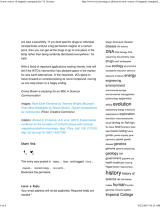 A new source of magnetic nanoparticles_ _ I, Science_Ahmed | PDF