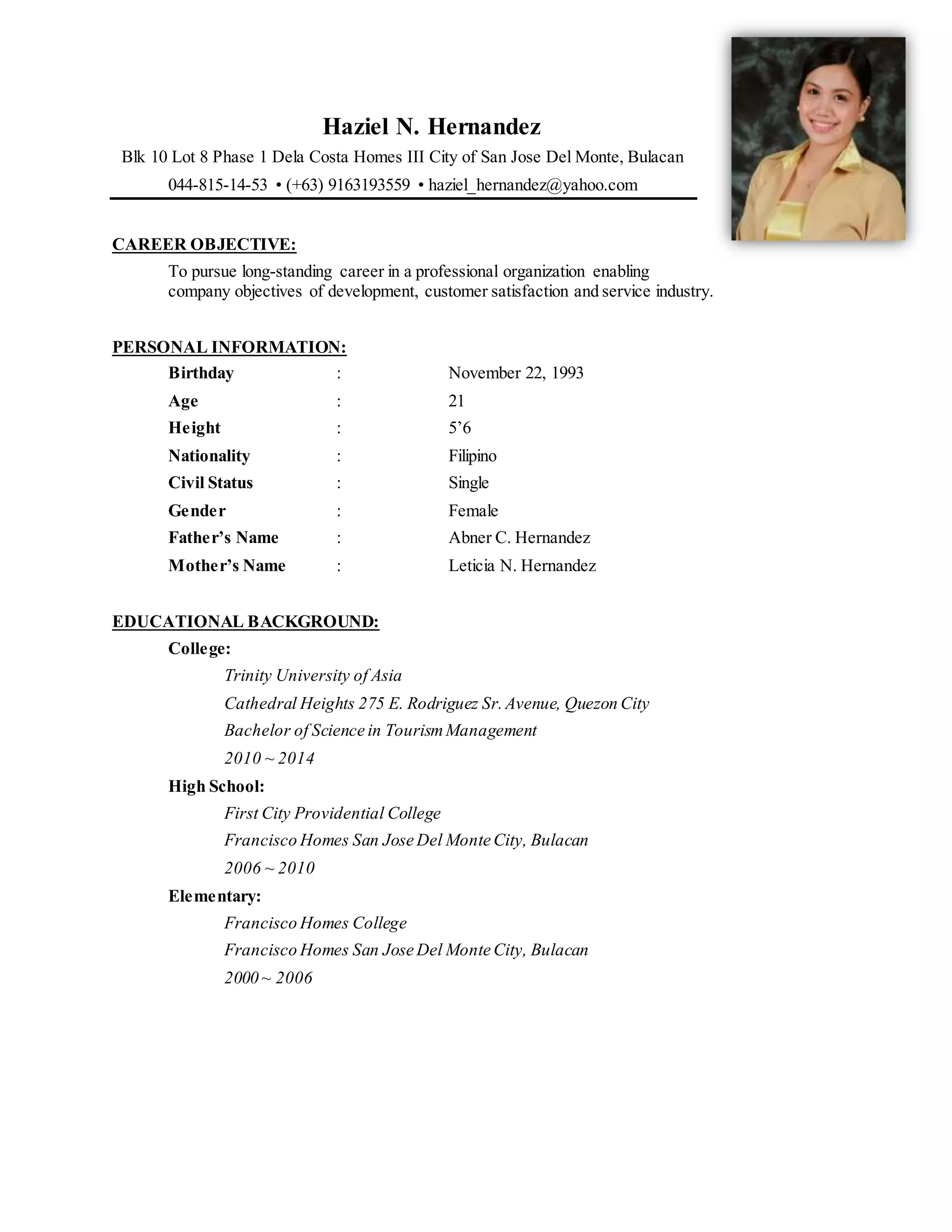 HAZIEL HERNANDEZ RESUME | DOCX