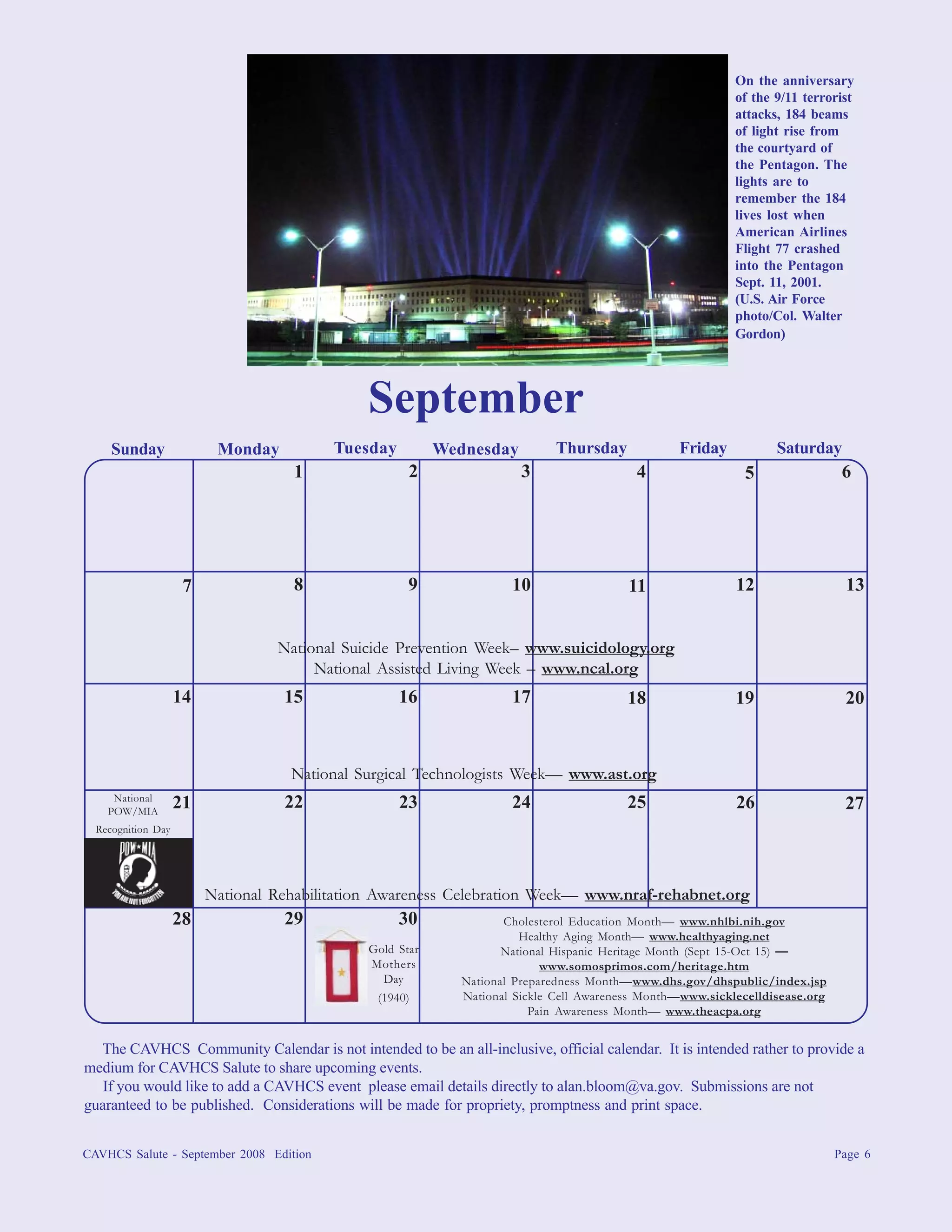 CAVHCS-Salute-Sept-2008 | PDF | Non-Profit Organizations | Industries