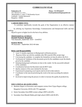 NEW RESUME PADMA | PDF
