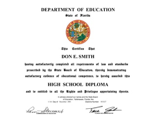 High School Diploma | PDF | Educational Assessment | Education
