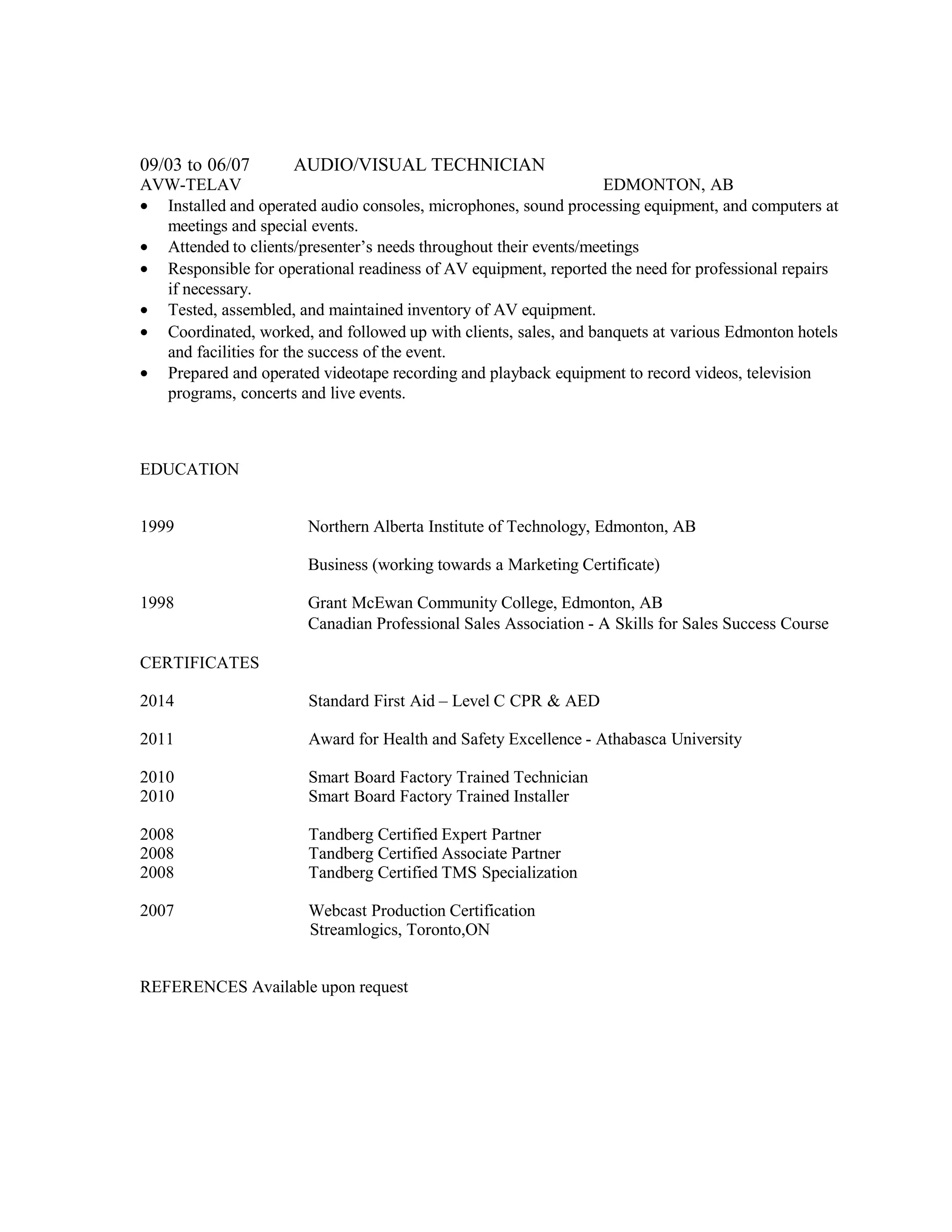 Current Resume | DOC