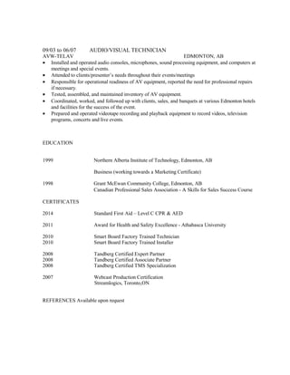 Current Resume | DOC