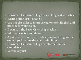 C1 business higher preparation | PPT