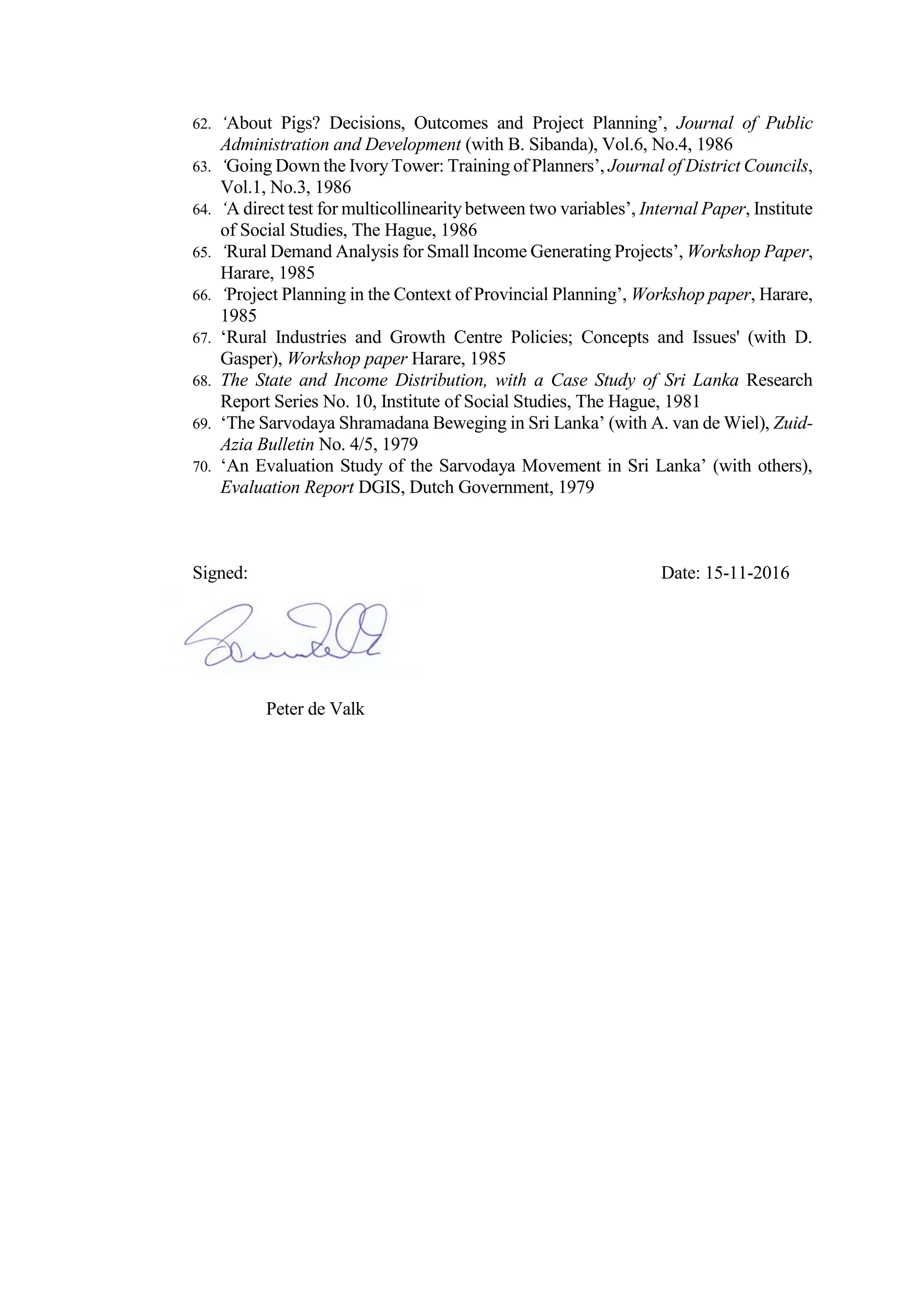 CV PeterdeValk 2016 | PDF