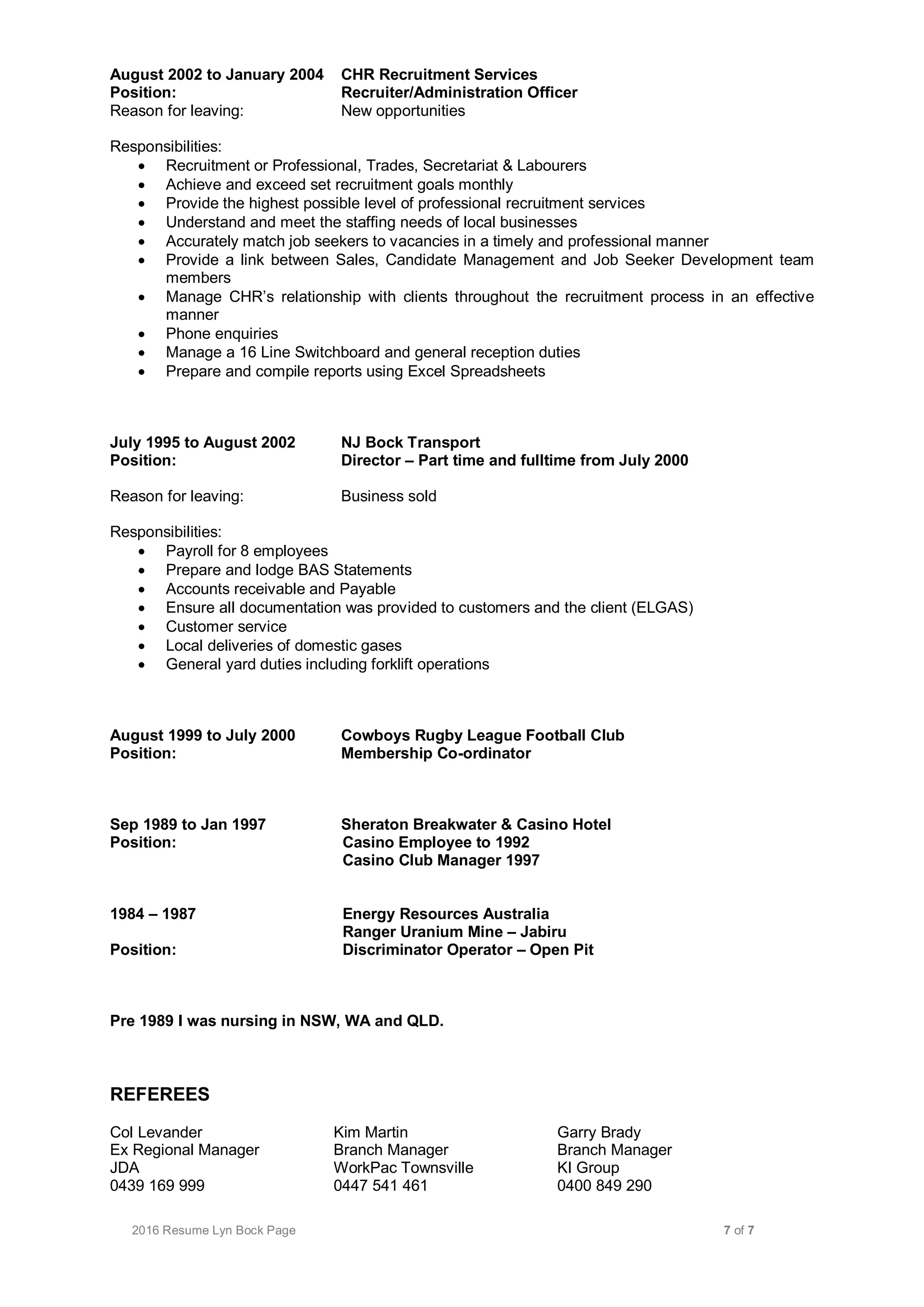 Lyn Bock Resume | PDF