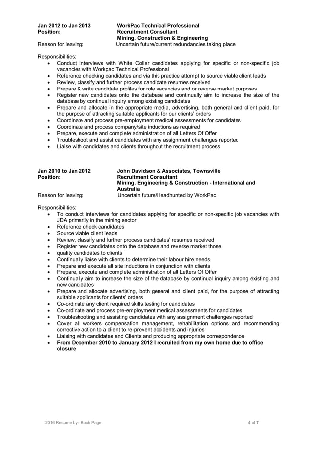 Lyn Bock Resume | PDF