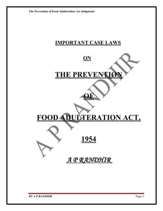 LATEST JUDGEMENT OF FOOD CASES | PDF