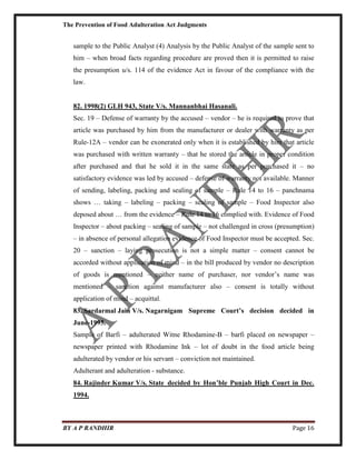 LATEST JUDGEMENT OF FOOD CASES | PDF