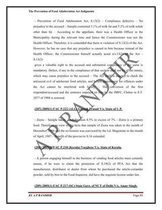 LATEST JUDGEMENT OF FOOD CASES | PDF