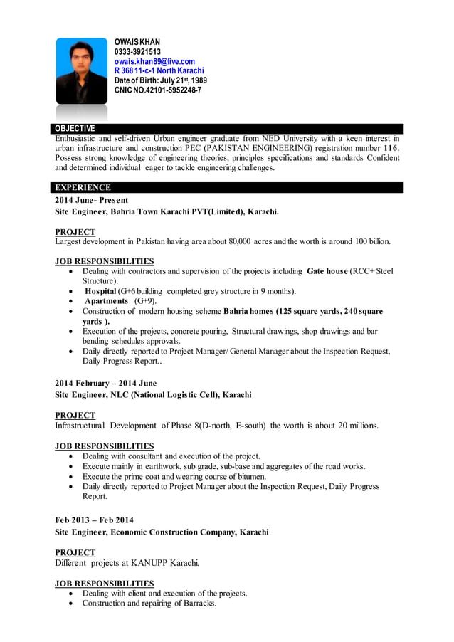 Owais Khan - NED cv | DOCX