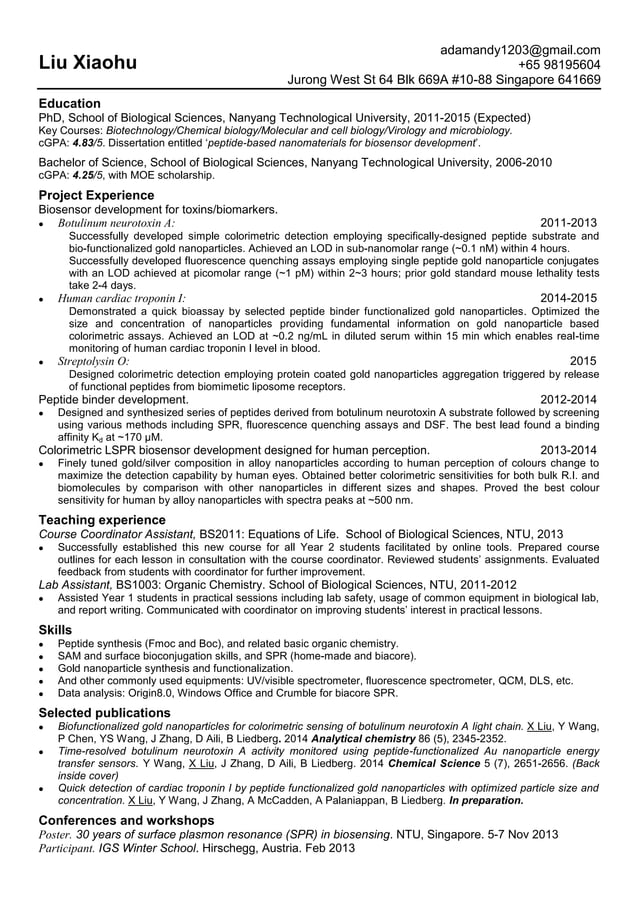 resume_liu xiaohu_aca_2015 | PDF