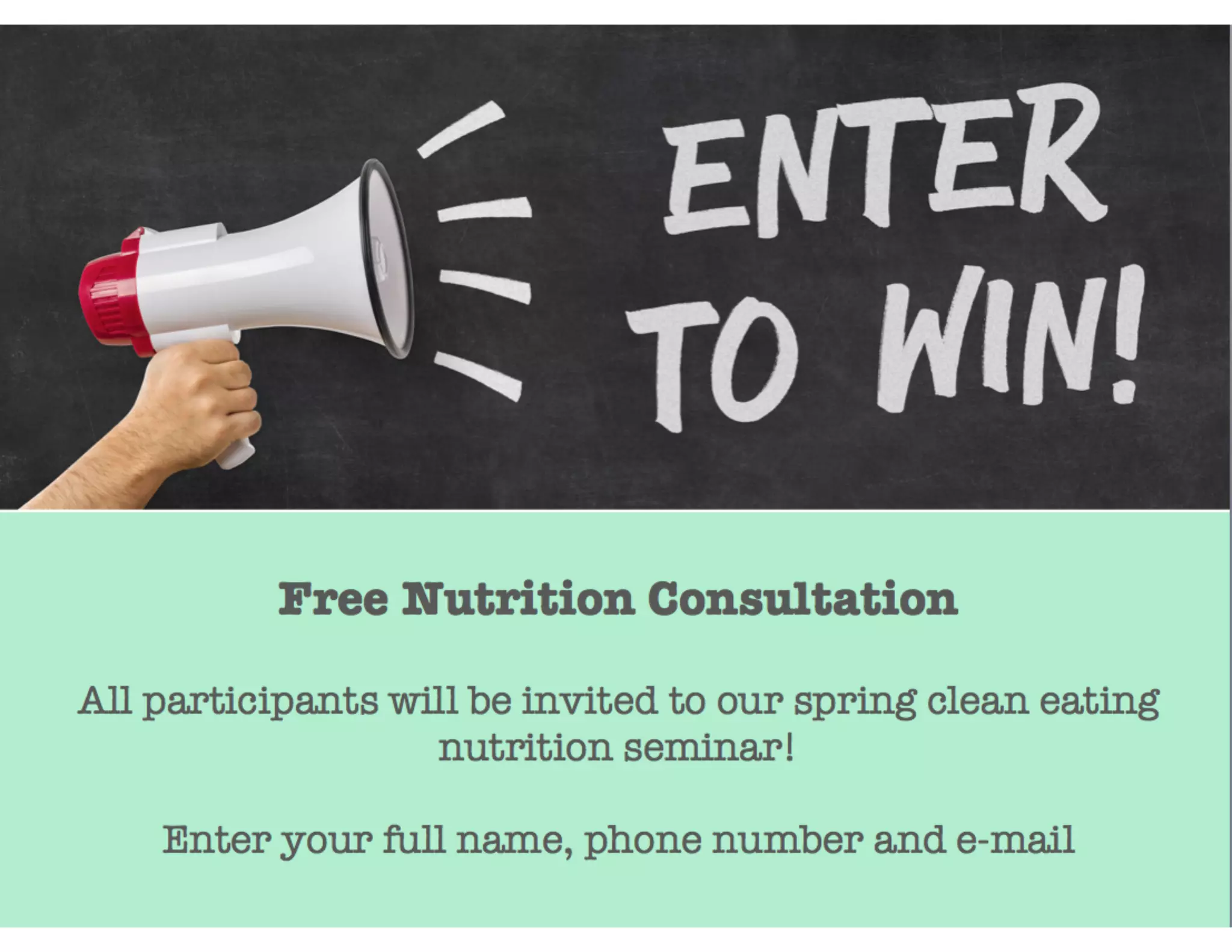 Raffle/ Spring clean eating nutrition seminar | PPT