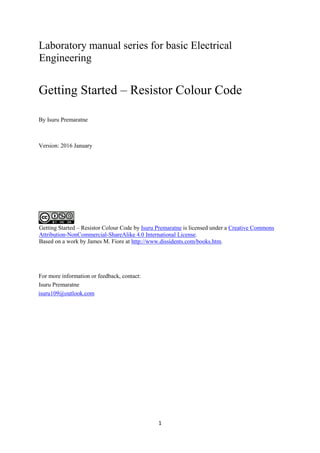 Getting Started – Resistor Colour Code | PDF