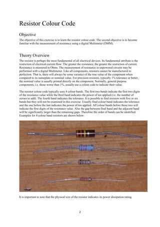 Getting Started – Resistor Colour Code | PDF