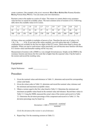 Getting Started – Resistor Colour Code | PDF