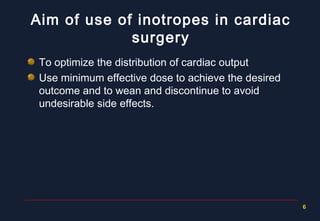 THE USE OF INOTROPIC DRUGS IN CARDIAC SURGERY | PPT