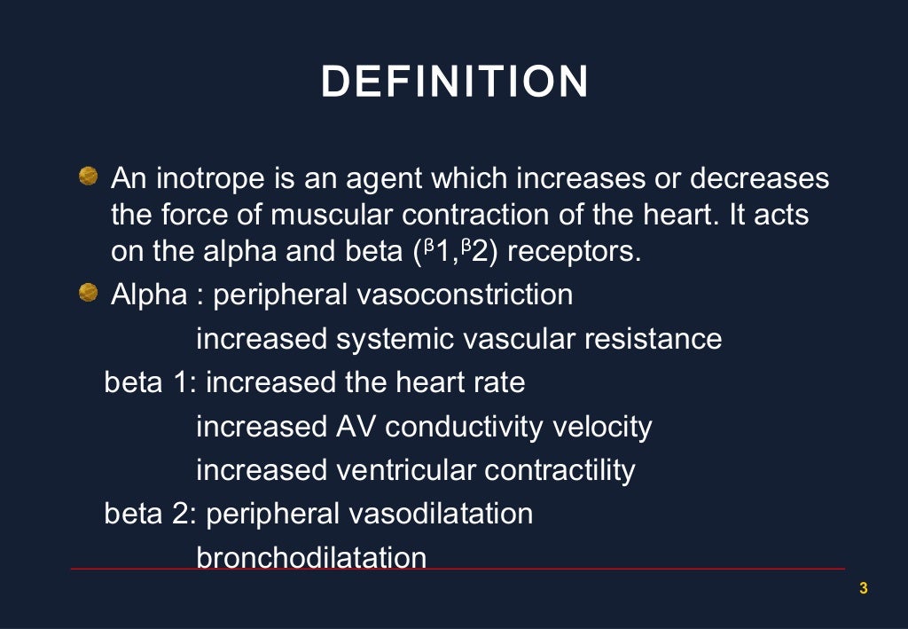 THE USE OF INOTROPIC DRUGS IN CARDIAC SURGERY
