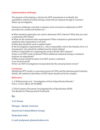 OOT results Article | PDF