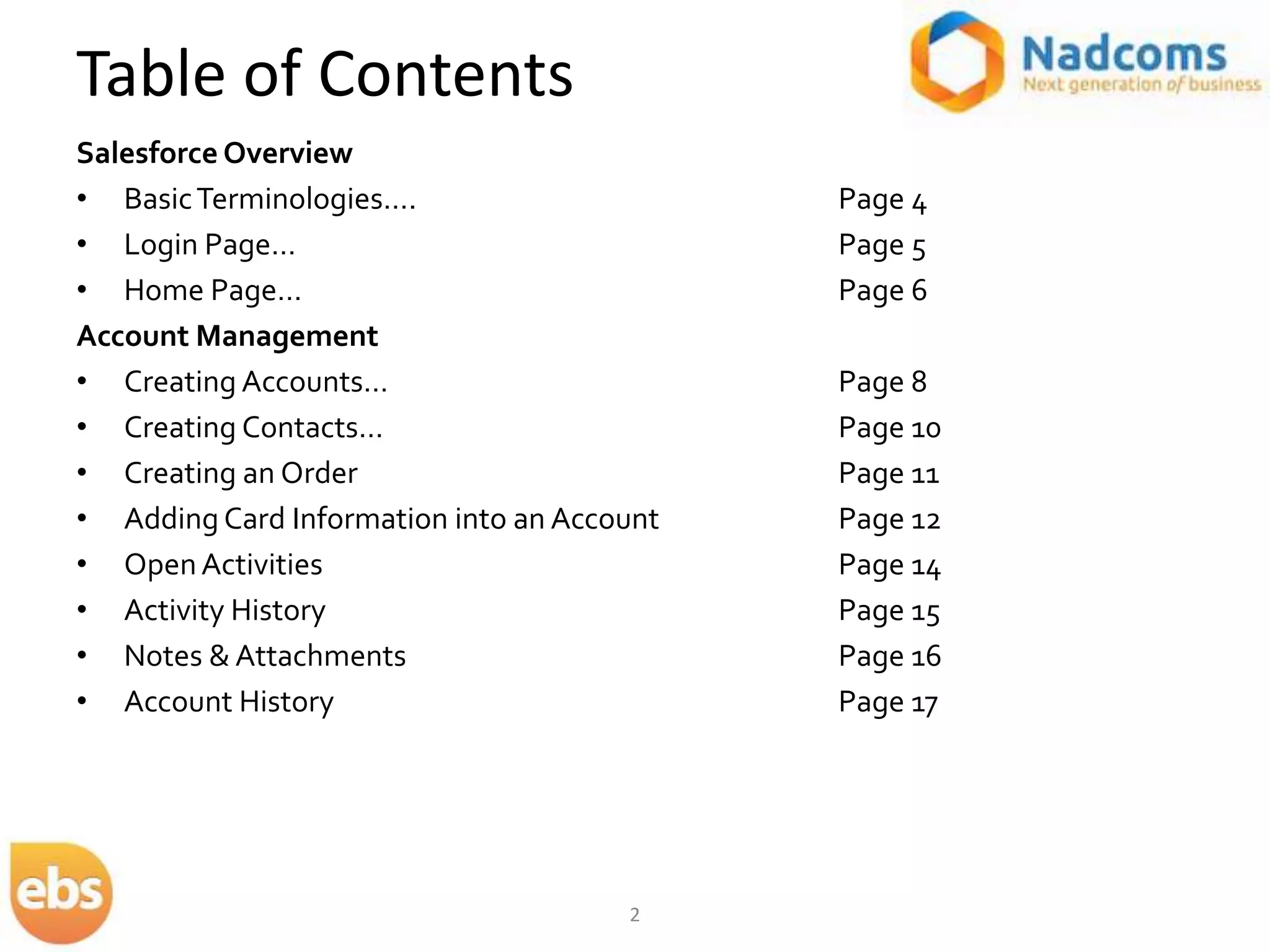 EBS_ TrainingDocument_V1.0 work | PPT