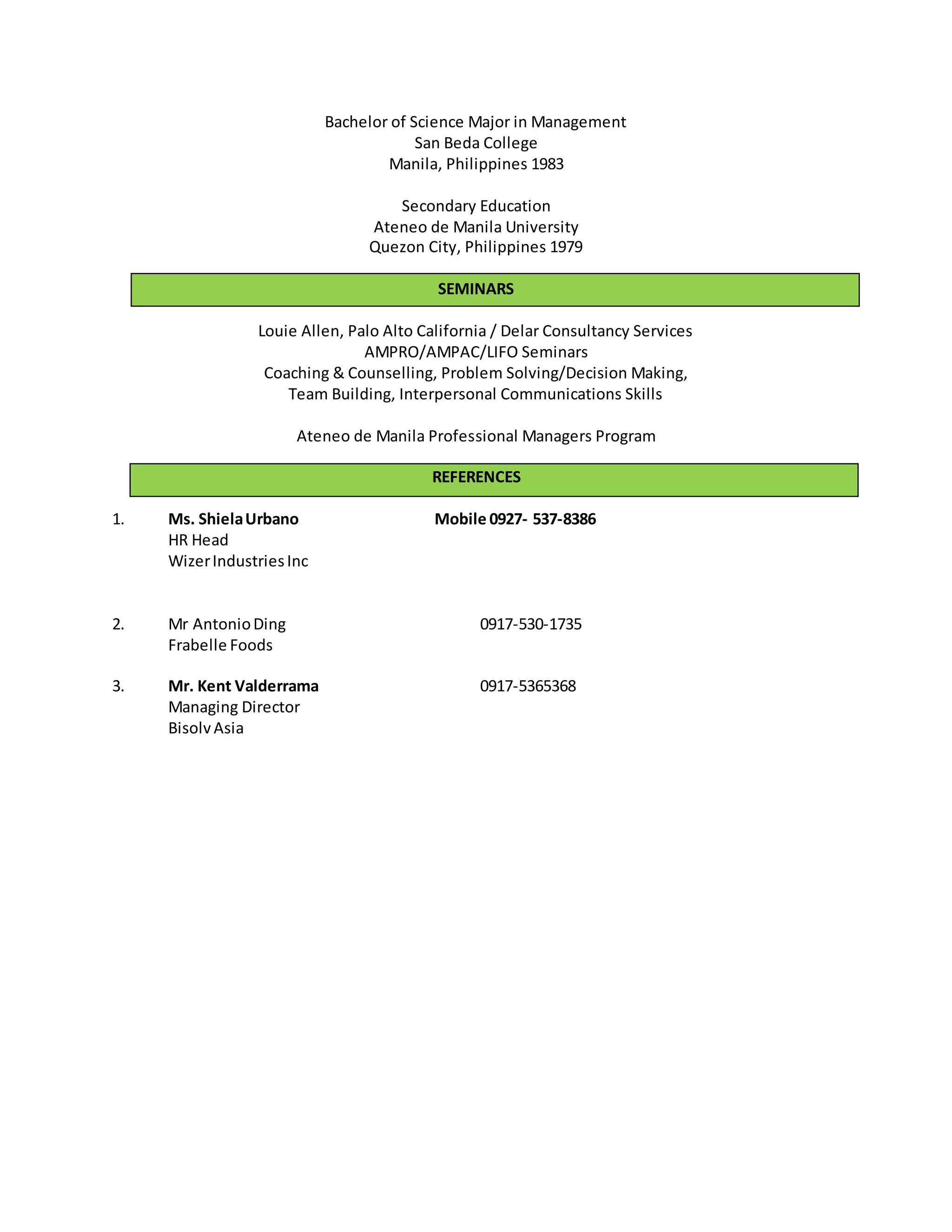 Jojo Valerio CV | DOCX