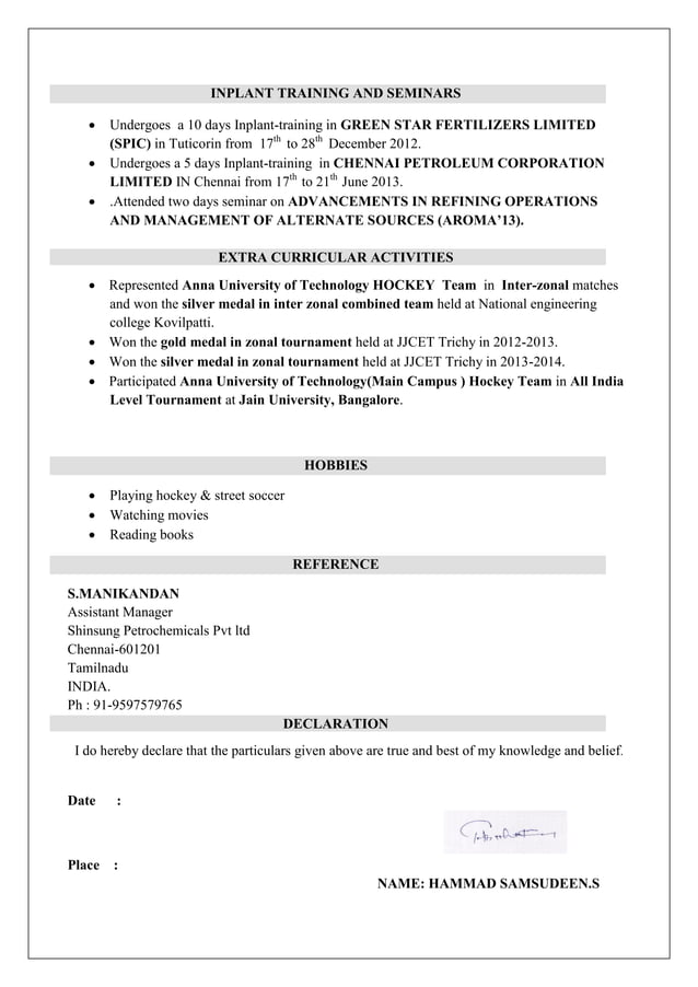 Hammad resume | PDF