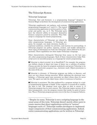Telescript White Paper #1 | PDF